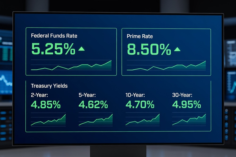 U.S. Interest Rates Today: Fed Funds, Prime, Treasury Yields │ PrimeRates